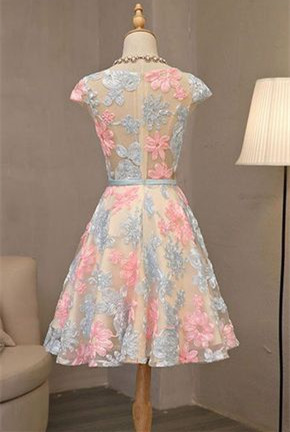 Cute Round Neck Short Prom Dress, Cute Homecoming Dress on Luulla